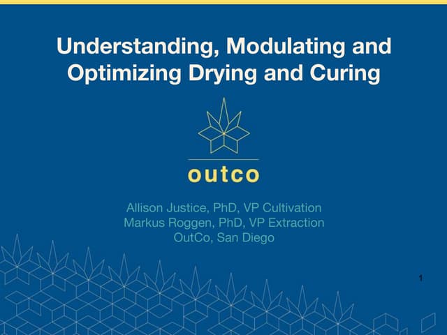 Understanding, Modulating and Optimizing Drying and Curing | PPT Understanding, Modulating and Optimizing Drying and Curing | PPT