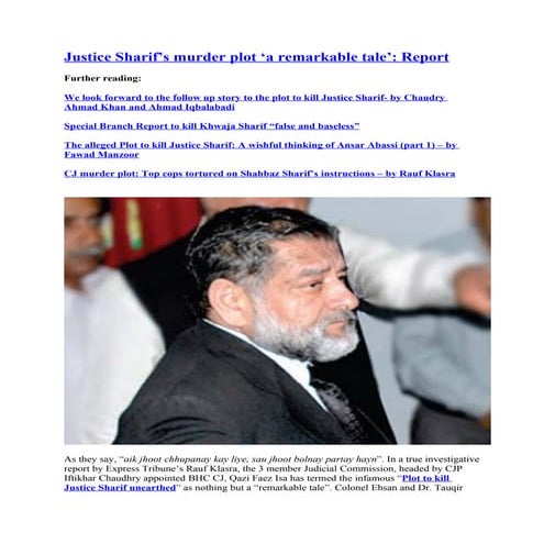 Justice sharif | DOC | Islam | Religion & Spirituality