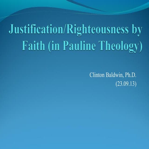 Justification by faith | PPT