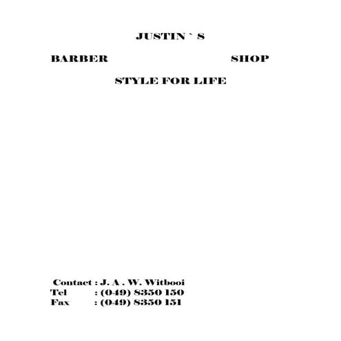Barber shop business plan example | PDF