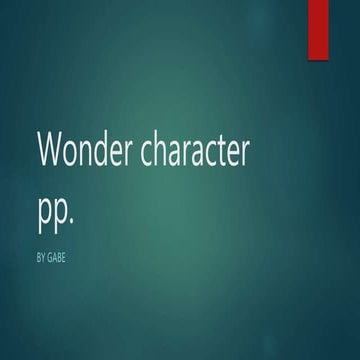 Wonder power point | PPTX