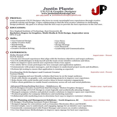 Justin Plante's Resume | PDF