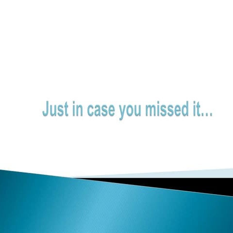 Just In Case You Missed It New Media | PPTX