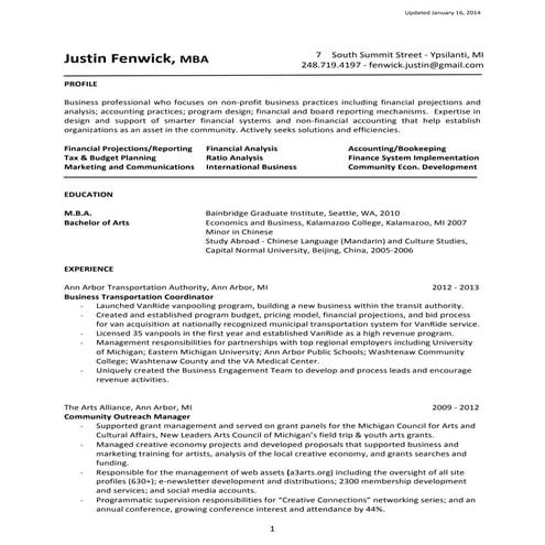 Justin Fenwick Resumé B | PDF