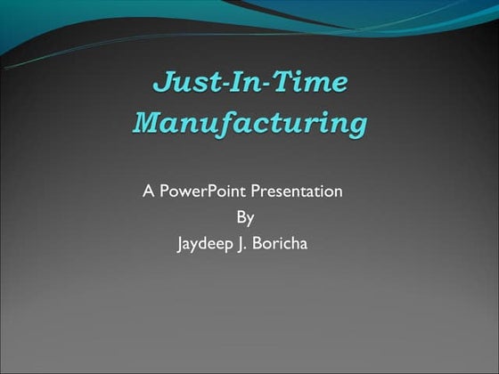 Just in time | PPT