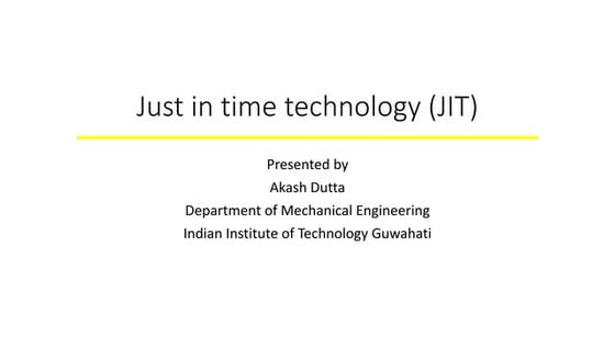 Just In Time | PPT