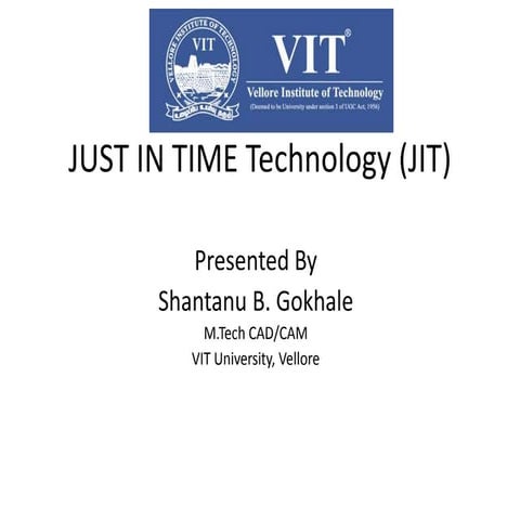 Just in time technology (jit) | PPT
