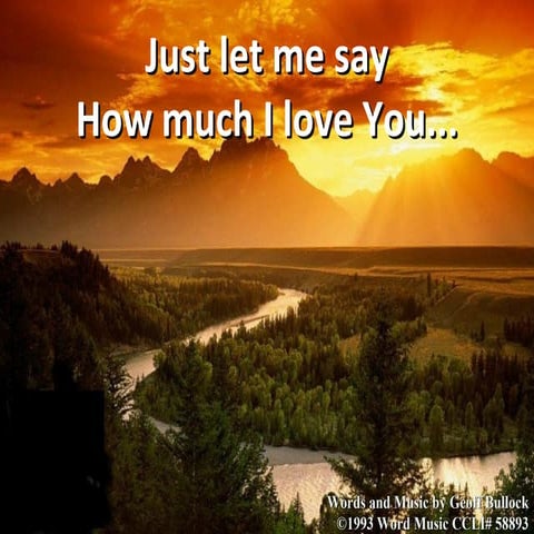 Just let me say | PPT