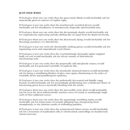 Just One Wish | PDF