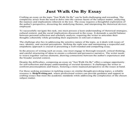 Easy Way To Write An Essay | PDF