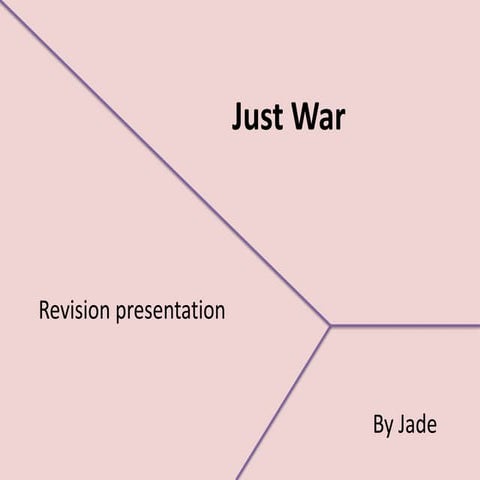 Just war - Religious Studies Revision AS | PPTX