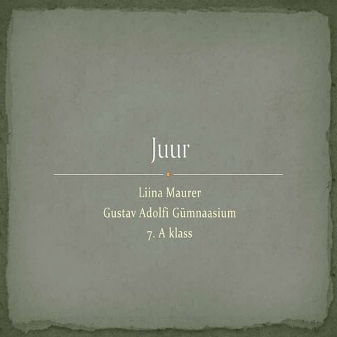 Juur | PPTX