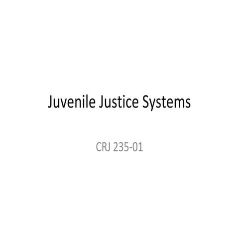 Juvenile Justice Systems Day 2 | PPT