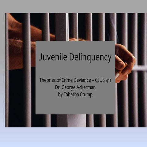 JUVENILE DELINQUENCY AND CRIMINAL PREVENTION | PPTX
