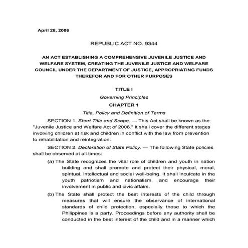 6 ra 10630 amending ra 9344 | PPT