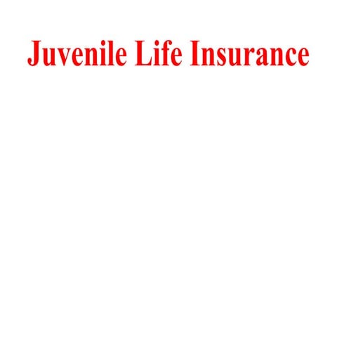 Juvenile insurance | PPTX