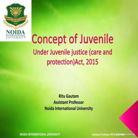 Concept of juvenile | PPTX