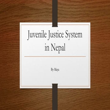 Juvenile justice system in nepal | PPTX