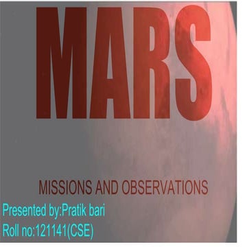 Mars missions: The History and the Future | PPT