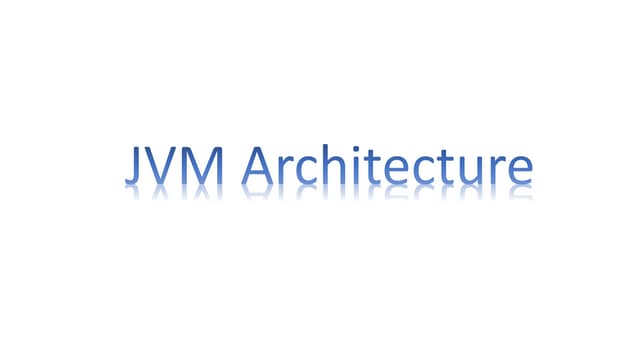 Jvm Architecture Pptx Programming Languages Computing