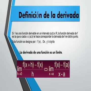 Definición de la derivada | PPTX