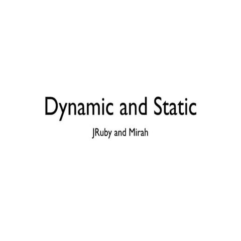 Jvm Language Summit 2010 Static And Dynamic Pdf Programming Languages Computing
