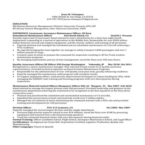 The Resume of Keith D. Goffney | DOCX