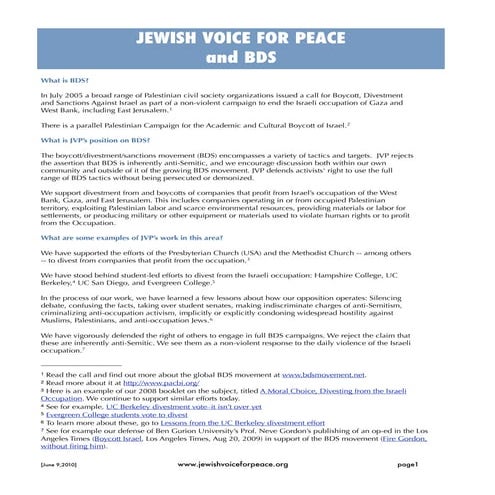 JVP Divestment Factsheet | PDF