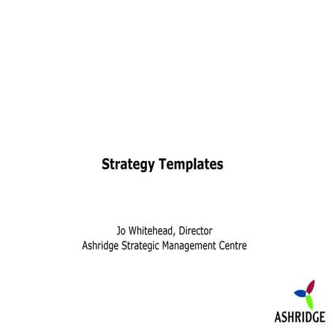 Strategy Templates | PPTX