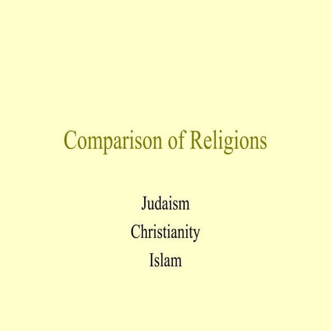 Jw Comparison Of Religions | PPT