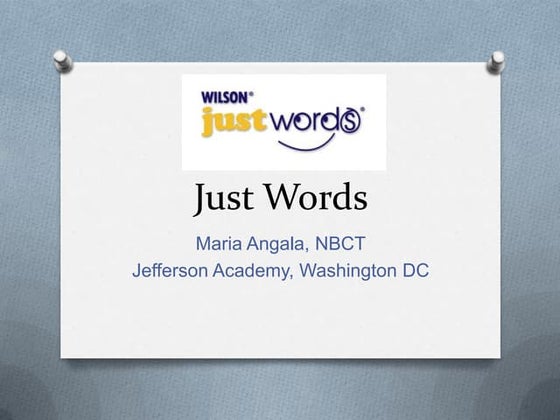 Just Words day 9 | PPTX