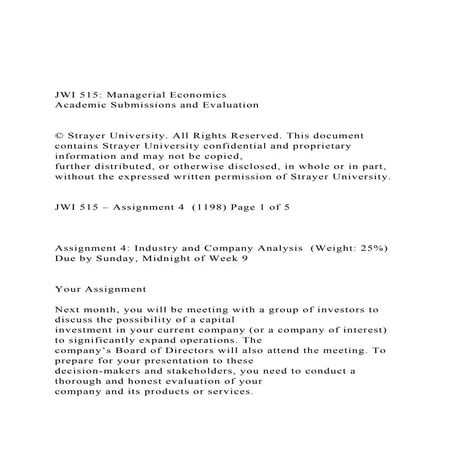 JWI 515 Managerial Economics Academic Submissions and Ev.docx