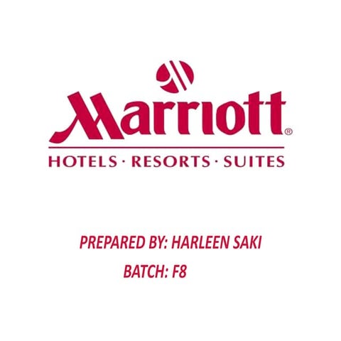 MARRIOTT GROUP OF HOTELS | PPTX