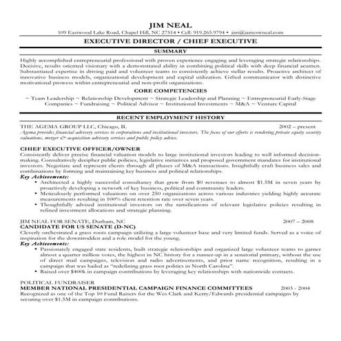 Resume of Jim Neal | PDF