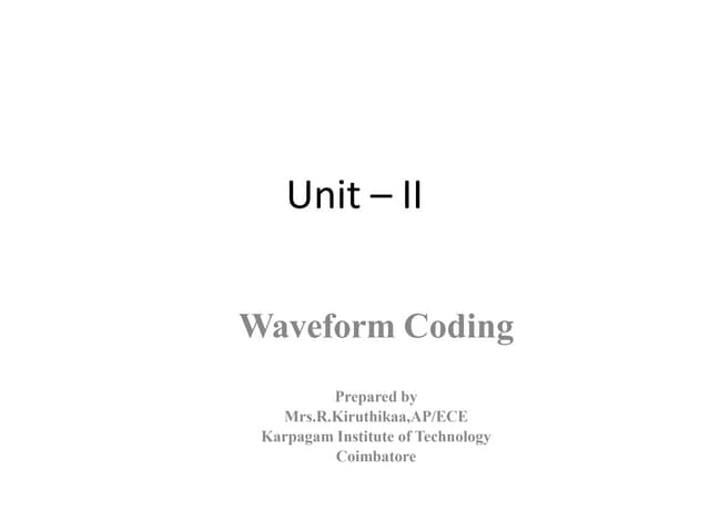 Waveformcodingunit Iidc Pptpptx