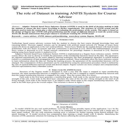 The Role Of Dataset In Training Anfis System For Course Advisor Pdf 