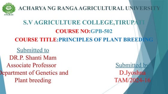 PEDIGREE METHOD OF PLANT BREEDING | PPTX | Gardening | Home & Garden
