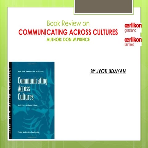 Book review on Communicating across cultures | PPT