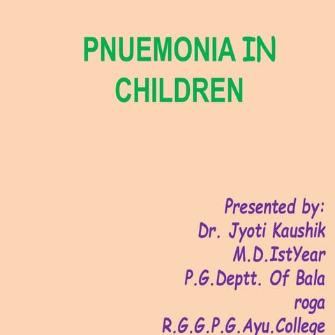 Pneumonia | PPT