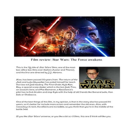 Star wars: the force awakens | DOCX