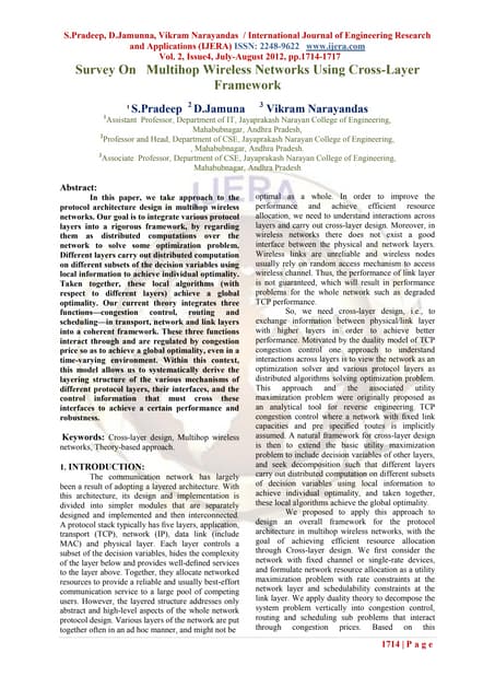 Cross Layer Design And Optimization Ppt 9986