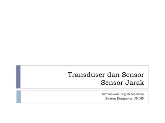 Sensor | PDF