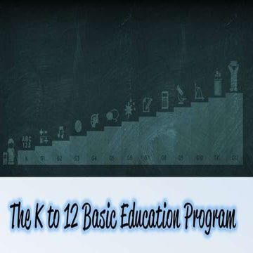 K to 12 Basic Education Program | PPTX