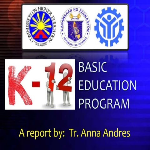 K to 12 CURRICULUM FOR BASIC EDUCATION | PPTX