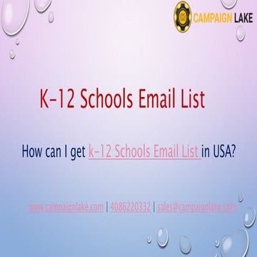 K 12 schools email list pdf | PDF