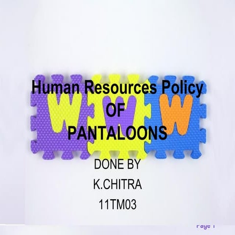 RELIANCE HR POLICIES | PPTX