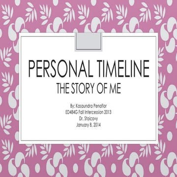 K. Penaflor- ED484G Personal Timeline | PPTX