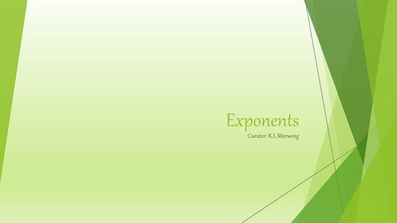 Application of exponents in real life | PPTX