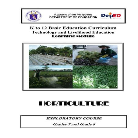 K to 12 horticulture learning module | PDF