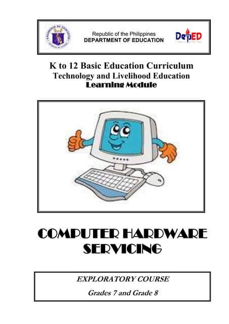 DepEd TLE Computer Hardware Servicing Curriculum Guide Grade 7-10 | PDF ...